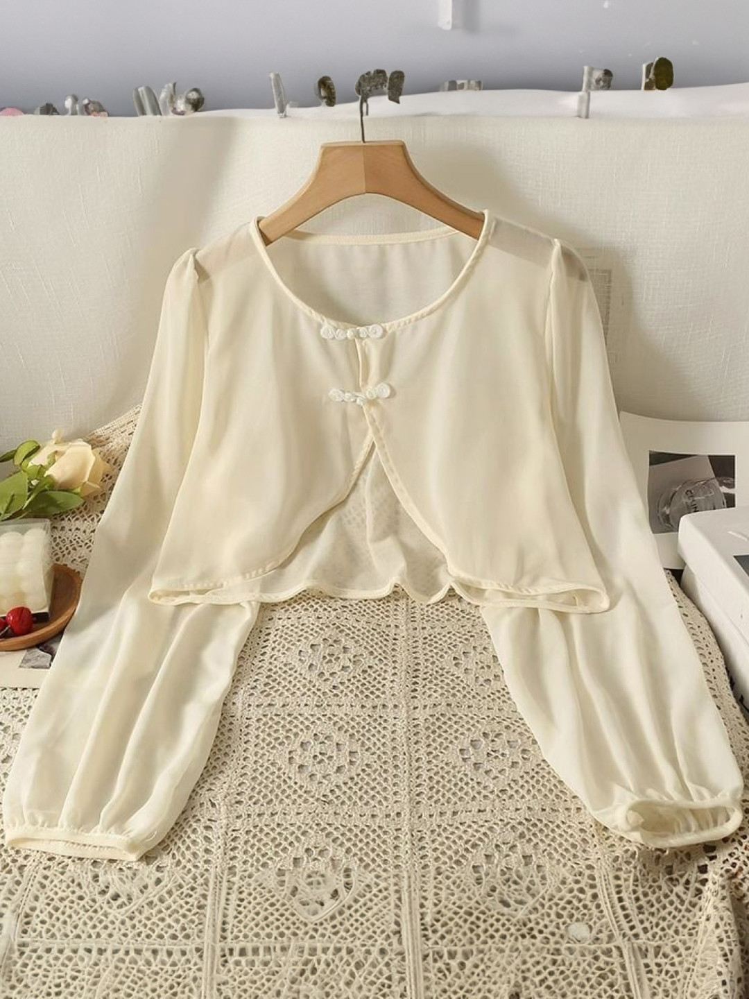 Buy HERE&NOW Women Crop Button Shrug - Shrug for Women 31590049 | Myntra