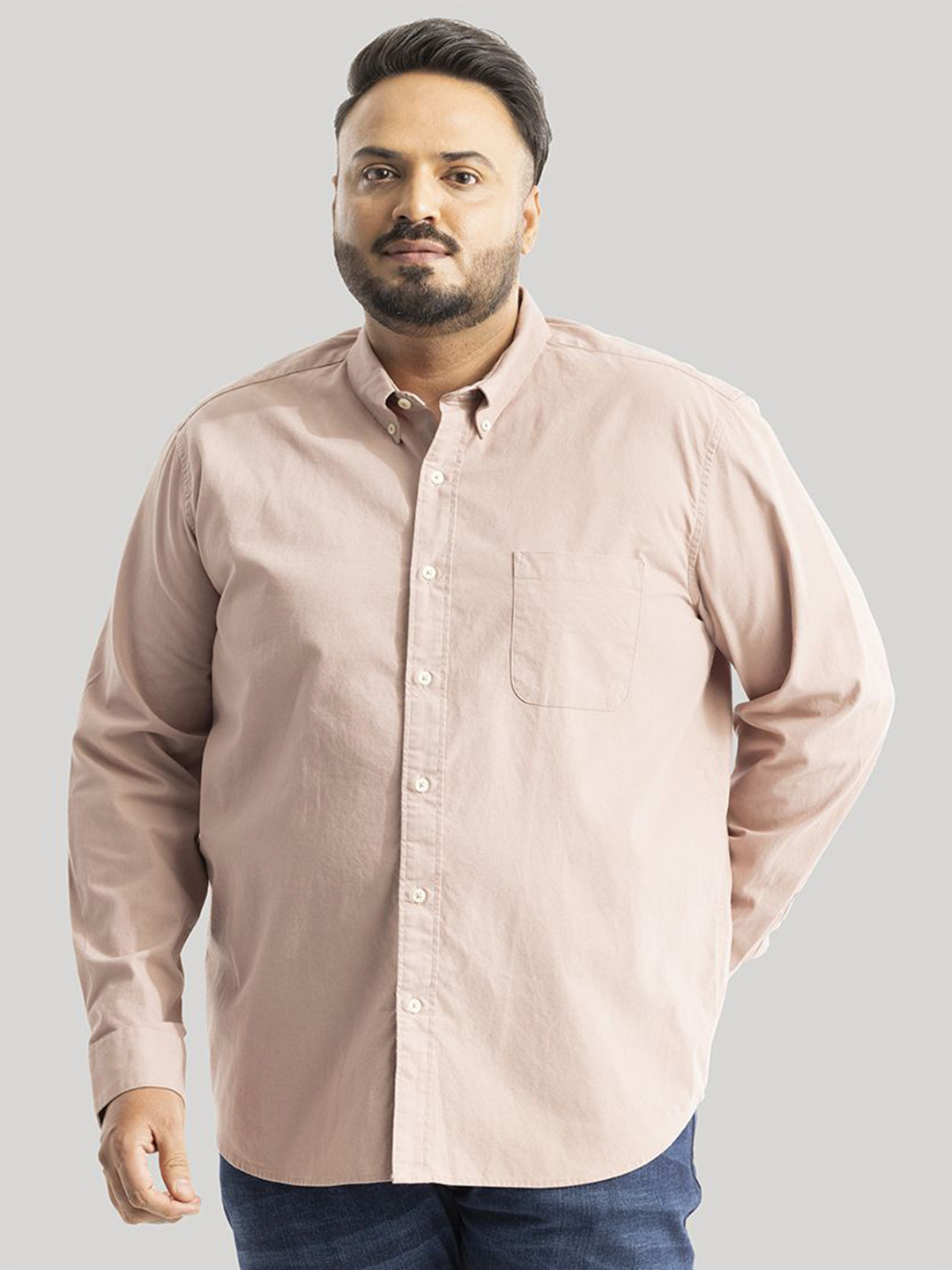 Buy Snitch Men Plus Size Smart Slim Fit Opaque Formal Shirt - Shirts ...