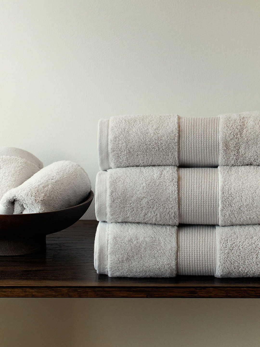 Buy H&M Pack Of 3 Grey Soft Terry Flannels Towels - Bath Towels for ...