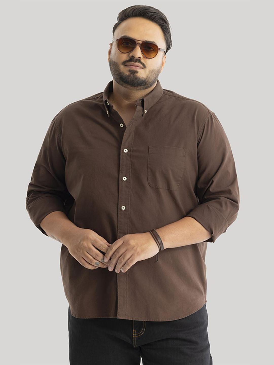 Buy Snitch Men Plus Size Smart Slim Fit Opaque Formal Shirt - Shirts ...