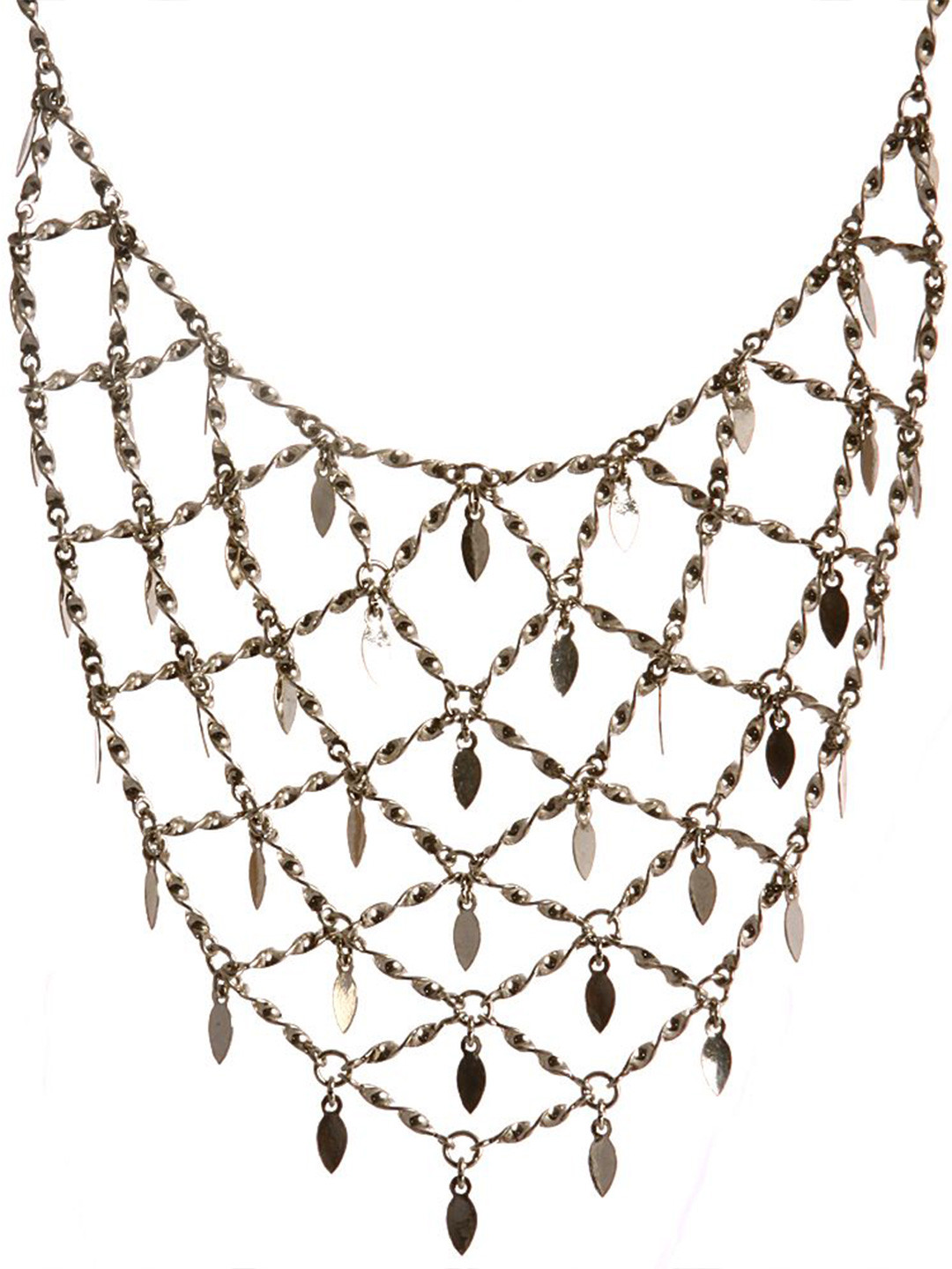 Buy Exotic India Sterling Silver Knotted Rope Designer Necklace ...