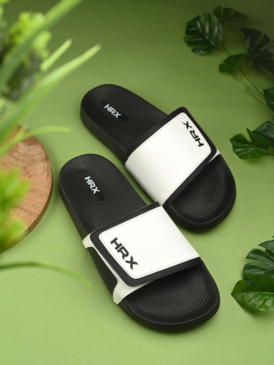 Buy HRX By Hrithik Roshan Men Synthetic Velcro Sliders - Flip Flops for ...