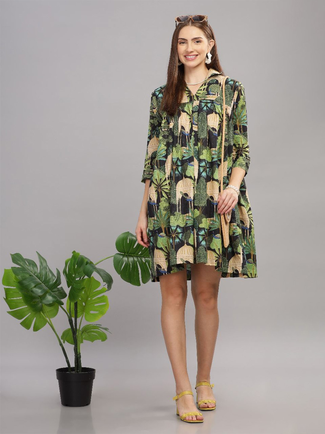 Buy THE VASILIKI Printed Cotton Shirt Dress - Dresses for Women ...