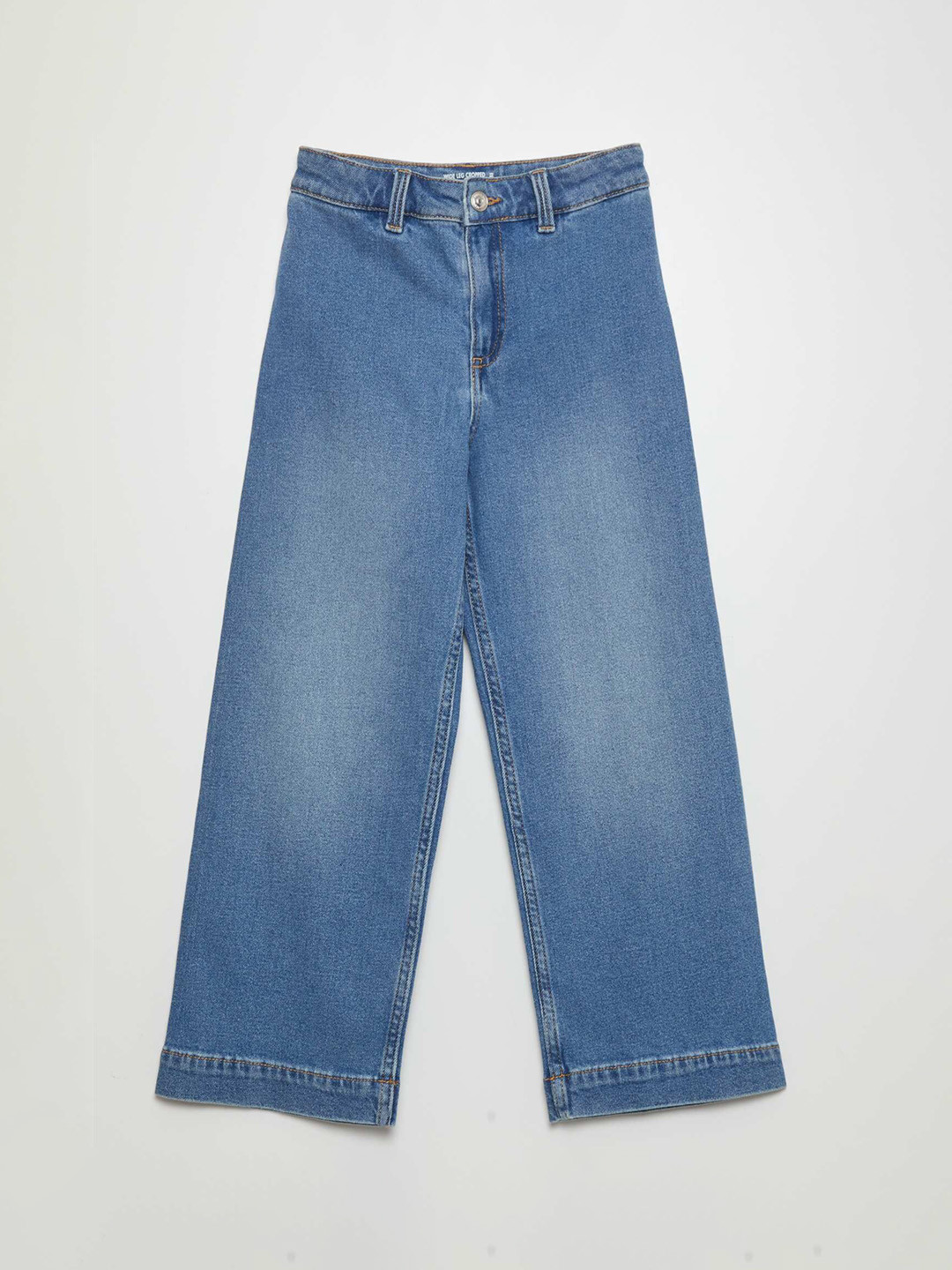 Buy KIABI Girls Loose Fit Cotton Trousers - Trousers for Girls 30379100 ...