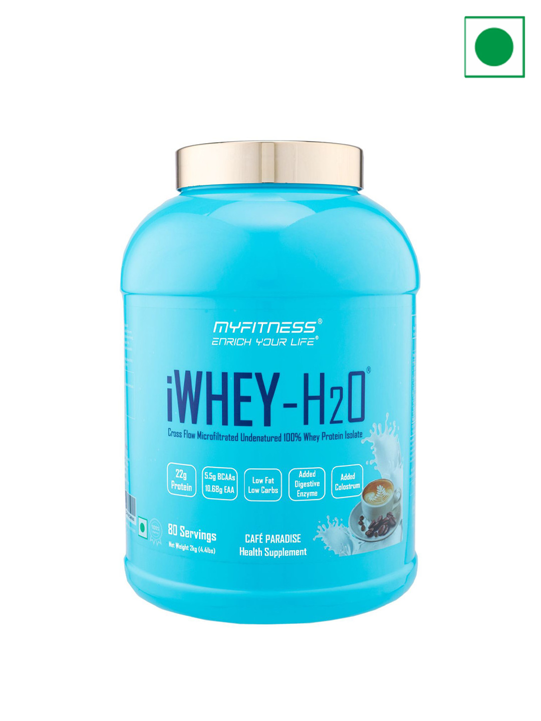 Buy IWhey H2O Whey Protein Powder Cafe Paradise 2kg 80 Servings ...