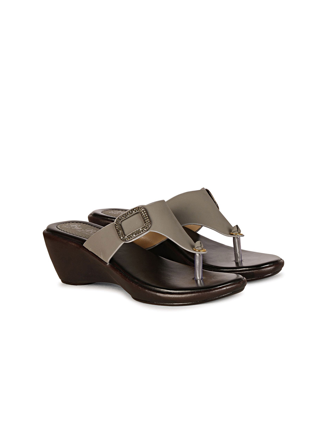 Buy BIG BIRD Embellished Open Toe Wedge Heel Sandal - Heels for Women ...