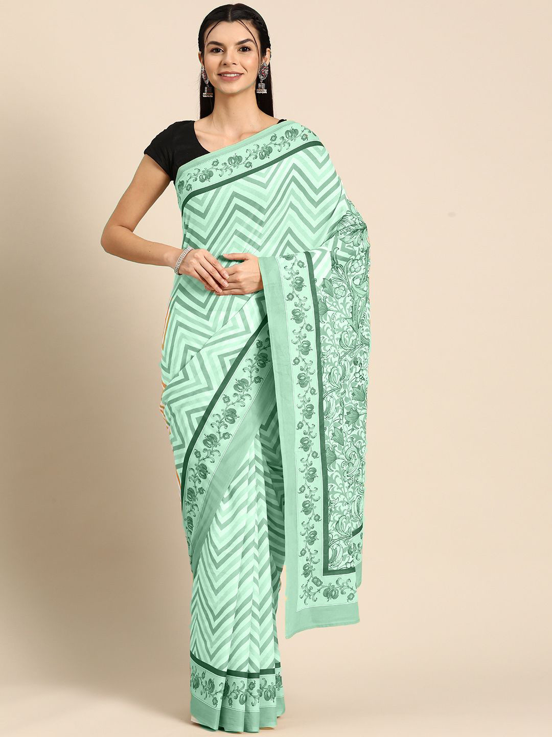 Buy BUTA BUTI Floral Pure Cotton Saree - Sarees for Women 30388742 | Myntra
