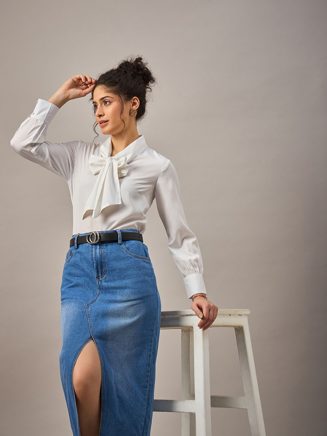 Buy The Roadster Lifestyle Co Front Neck Tie A Line Tops - Tops for ...