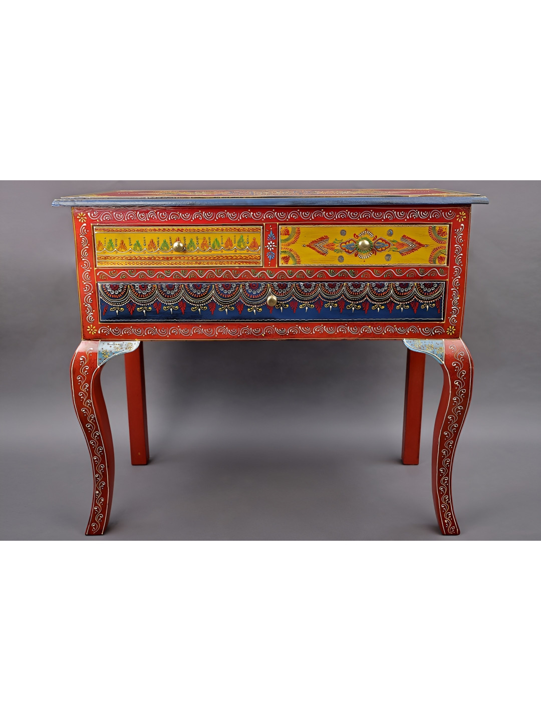 Buy Exoitc India Wooden Side Table With Multi Drawer Mango Wood Table ...