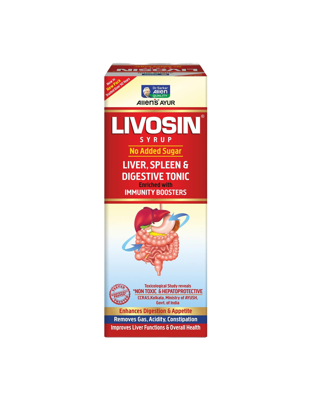 Buy ALLEN Livosin Syrup 450ml - Herbal Supplements for Unisex 30421479 ...