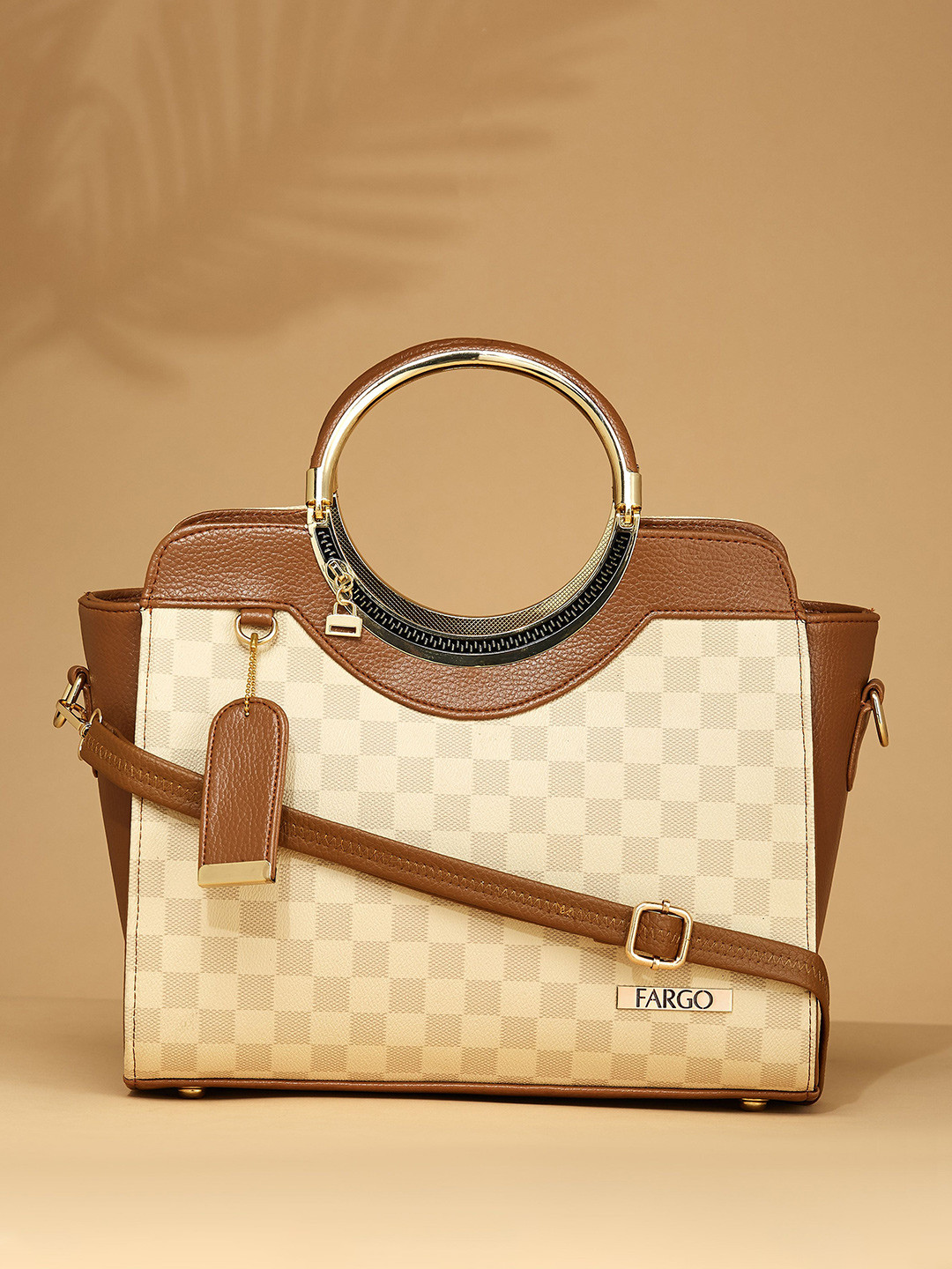 Buy FARGO Checked Structured Handheld Bag - Handbags for Women 30429159 ...
