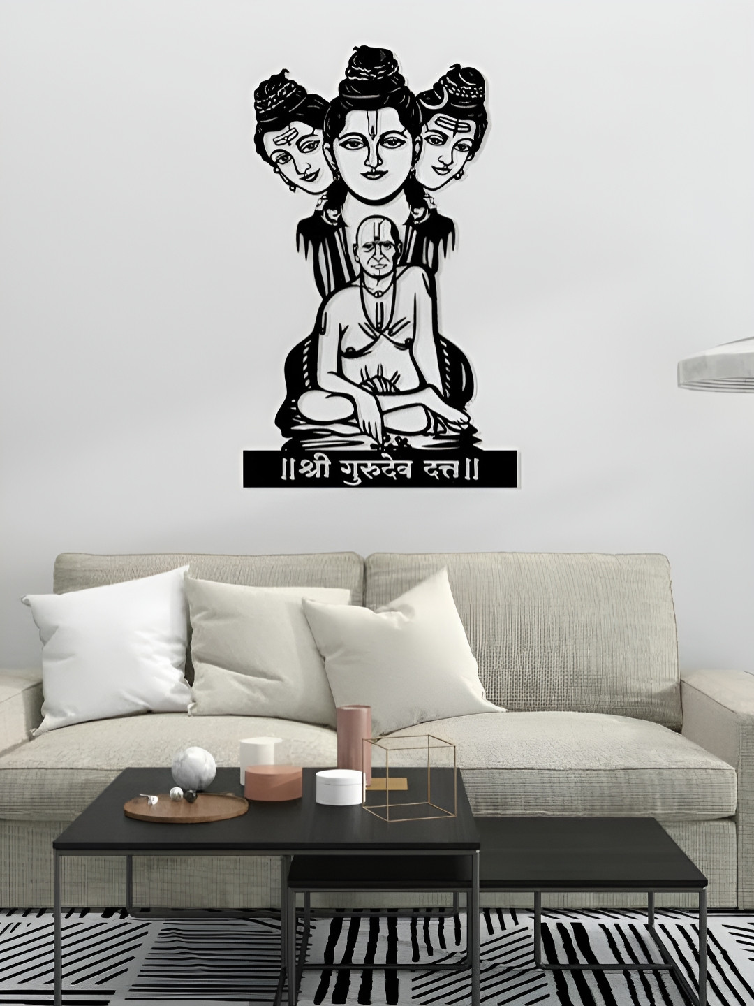Buy ARTROOMS Black Swami Samarth & Shiv Wall Hanging - Wall Decor for ...