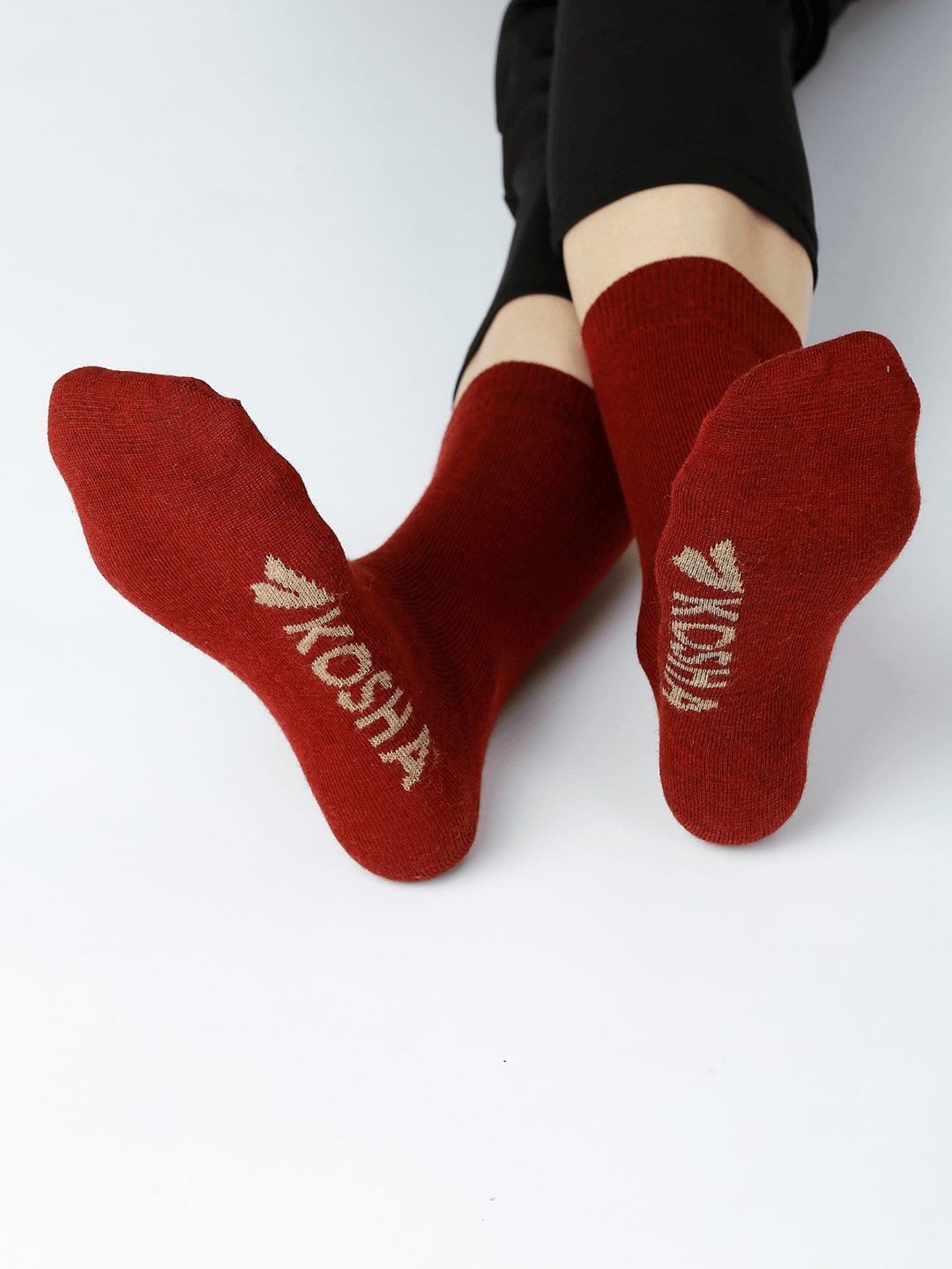 Buy Kosha Women Merino Wool Crew Length Classic Socks - Socks for Women ...