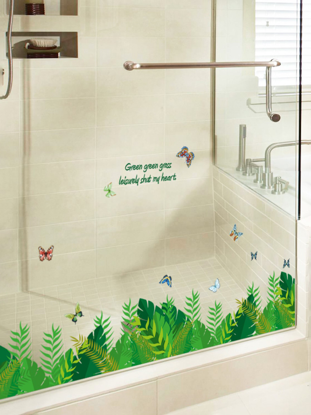 Buy Asian Royal Green Printed Water Proof Wall Sticker - Decals And ...