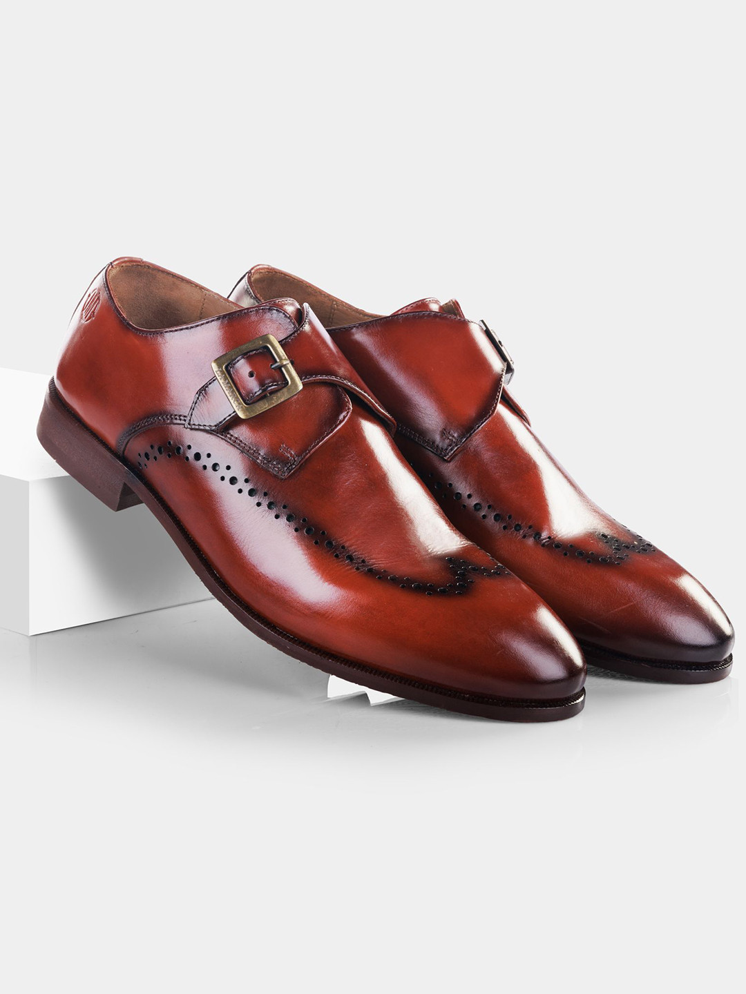 Buy LA MARCA Men Formal Monk Leather Shoes - Formal Shoes for Men ...