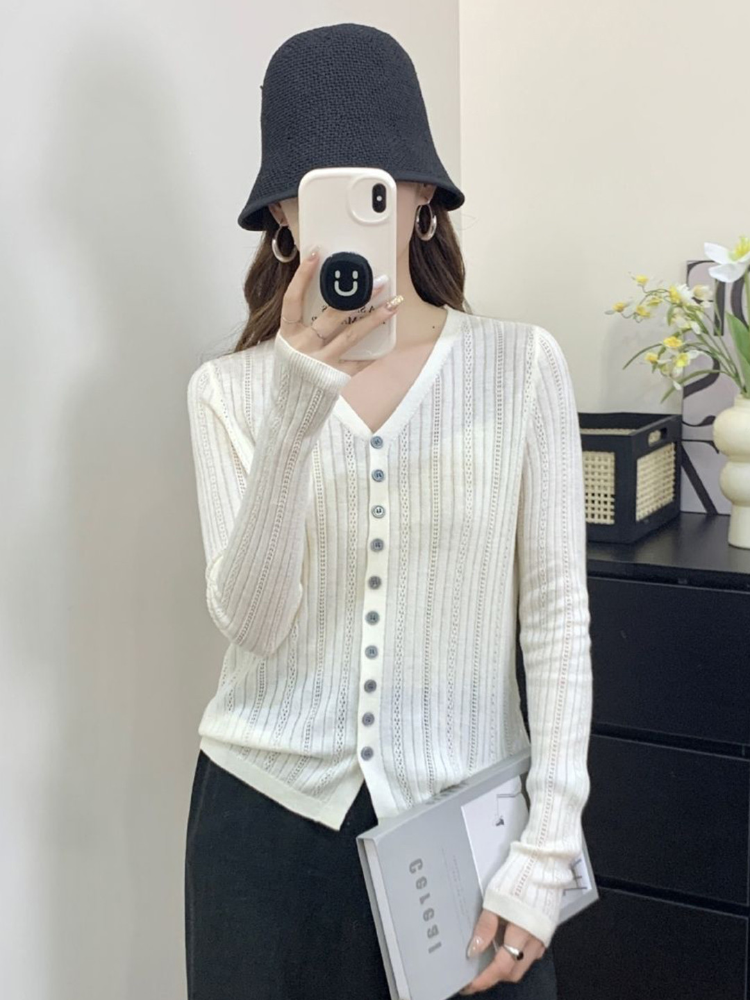 Buy KPOP Women V Neck Cardigan - Sweaters for Women 31595226 | Myntra