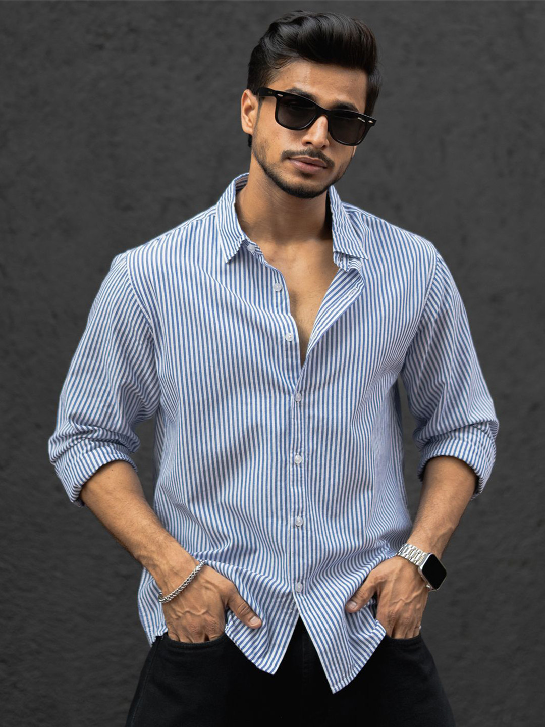 Buy Powerlook Men Opaque Striped Casual Shirt - Shirts for Men 31611684 ...