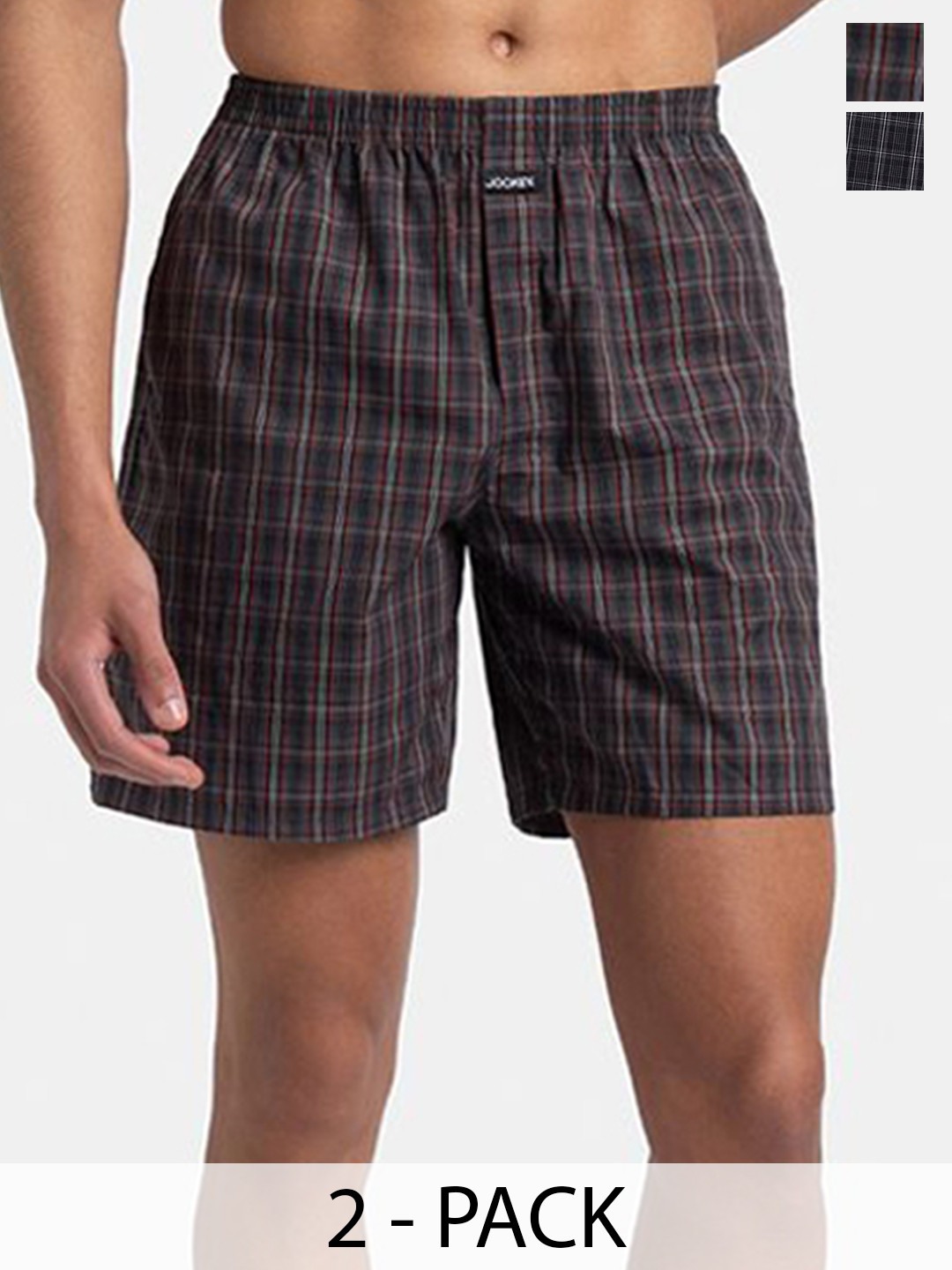Buy Jockey Pack Of 2 Super Combed Mercerized Cotton Woven Checkered ...