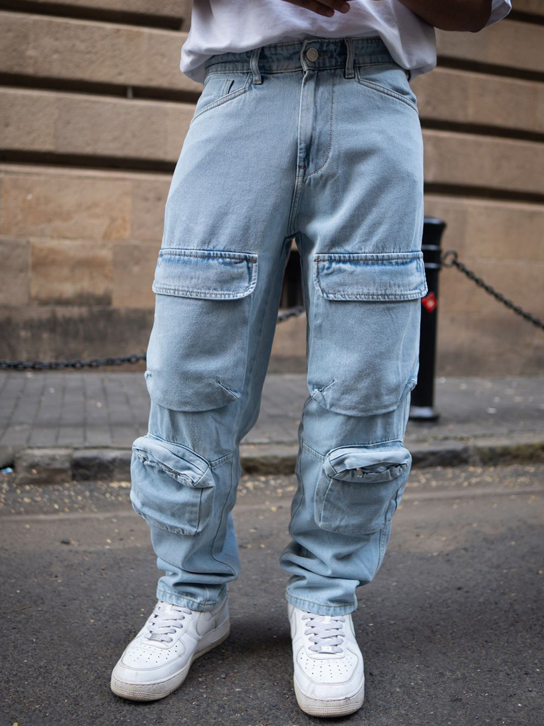 Buy Powerlook Men Cotton Mid Rise Relaxed Fit Light Fade Jeans With ...