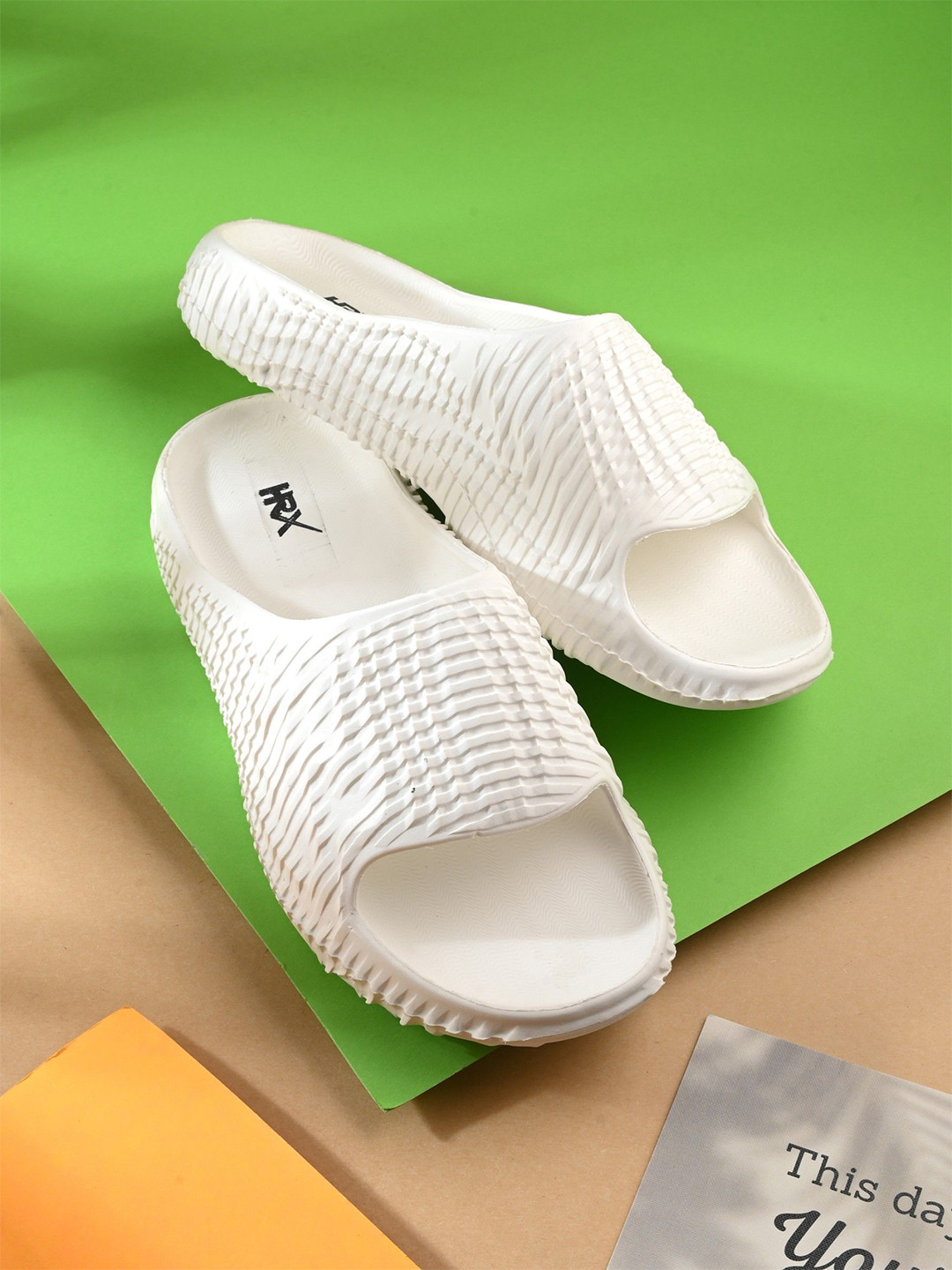 Buy HRX By Hrithik Roshan Men Rubber Sliders - Flip Flops for Men ...