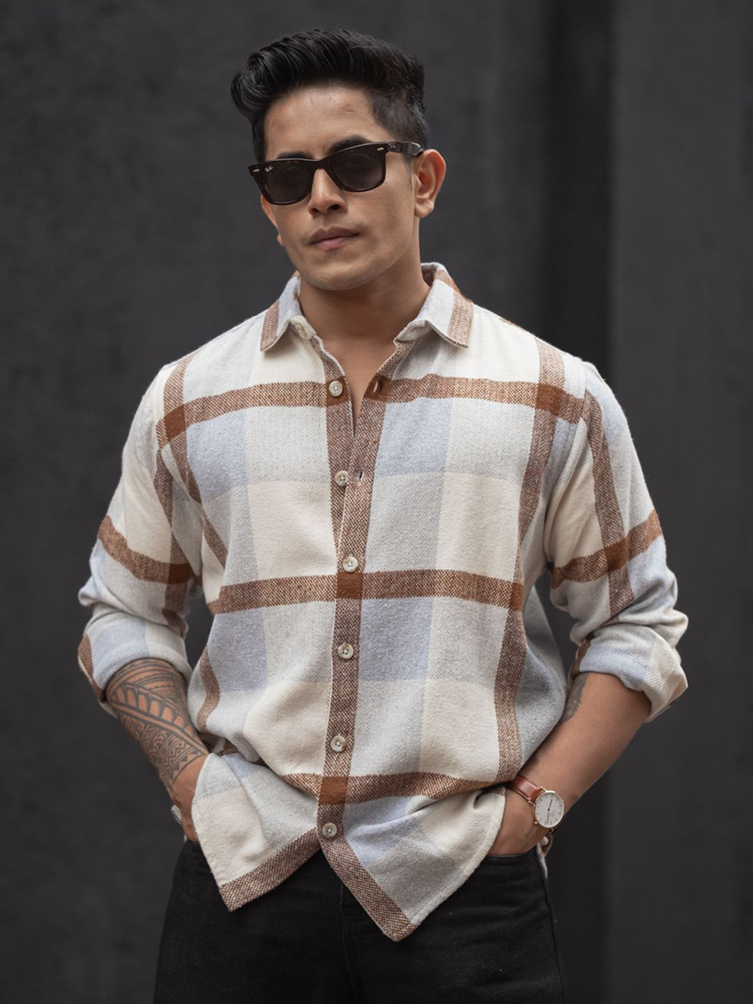 Buy Powerlook Men Opaque Checked Casual Shirt - Shirts for Men 31611689 ...