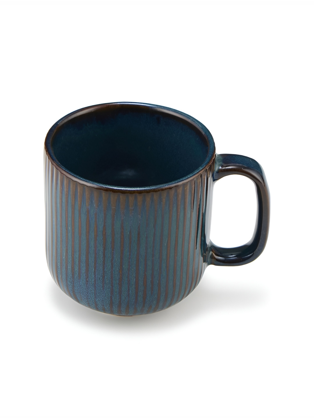 Buy Fabindia Blue Textured Ceramic Glossy Mugs Set Of Cups And Mugs ...