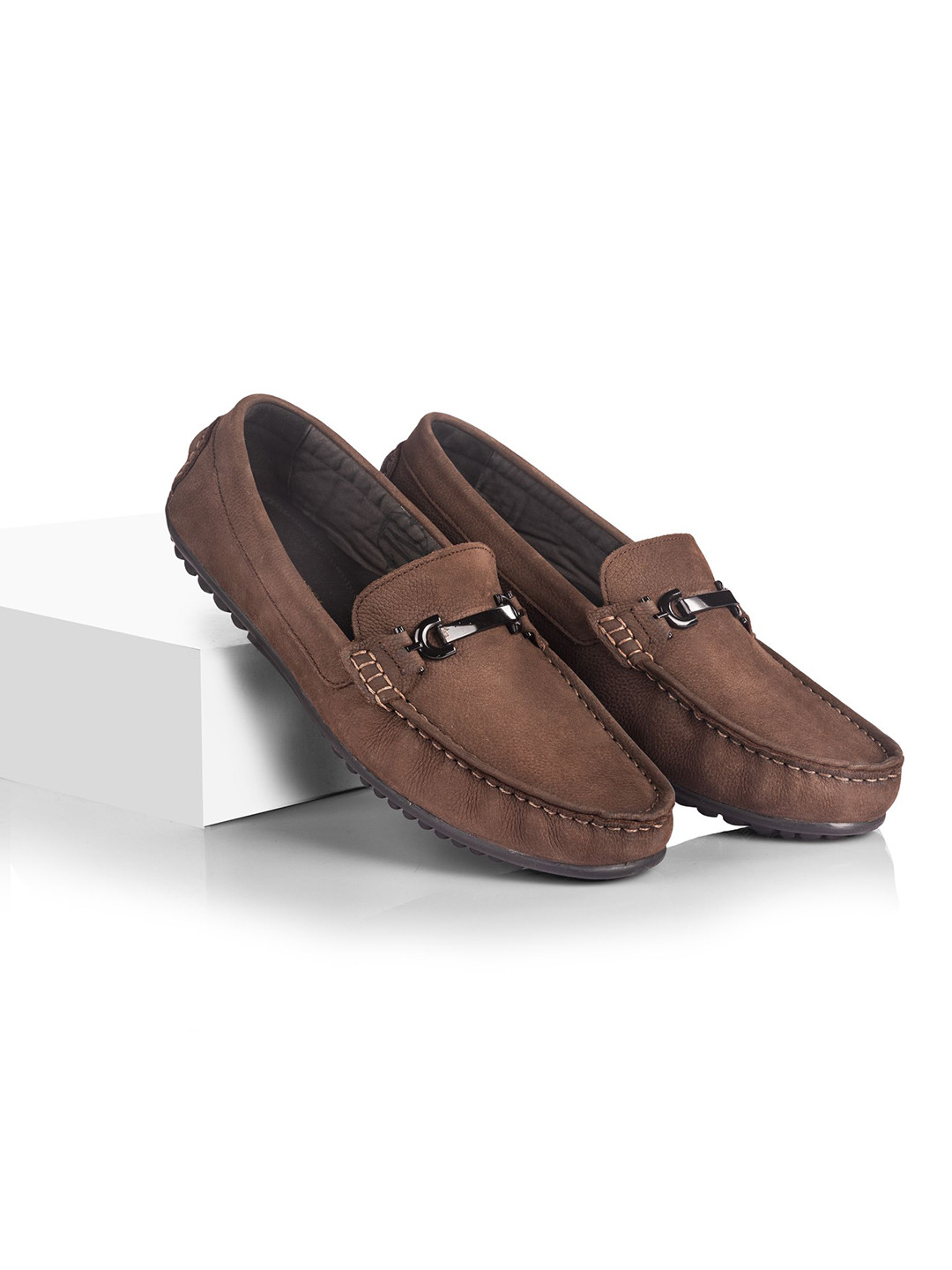 Buy LA MARCA Men Colourblocked Leather Derbys - Casual Shoes for Men ...
