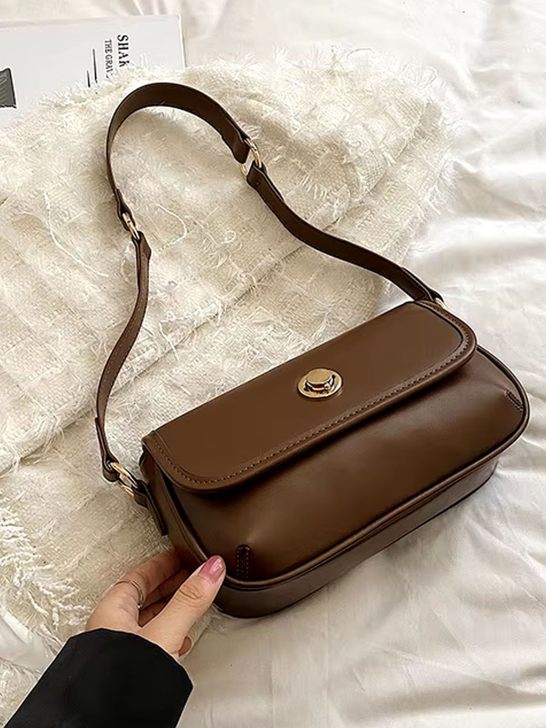 Buy StyleCast Checked Structured Sling Bag With Cut Work - Handbags for ...