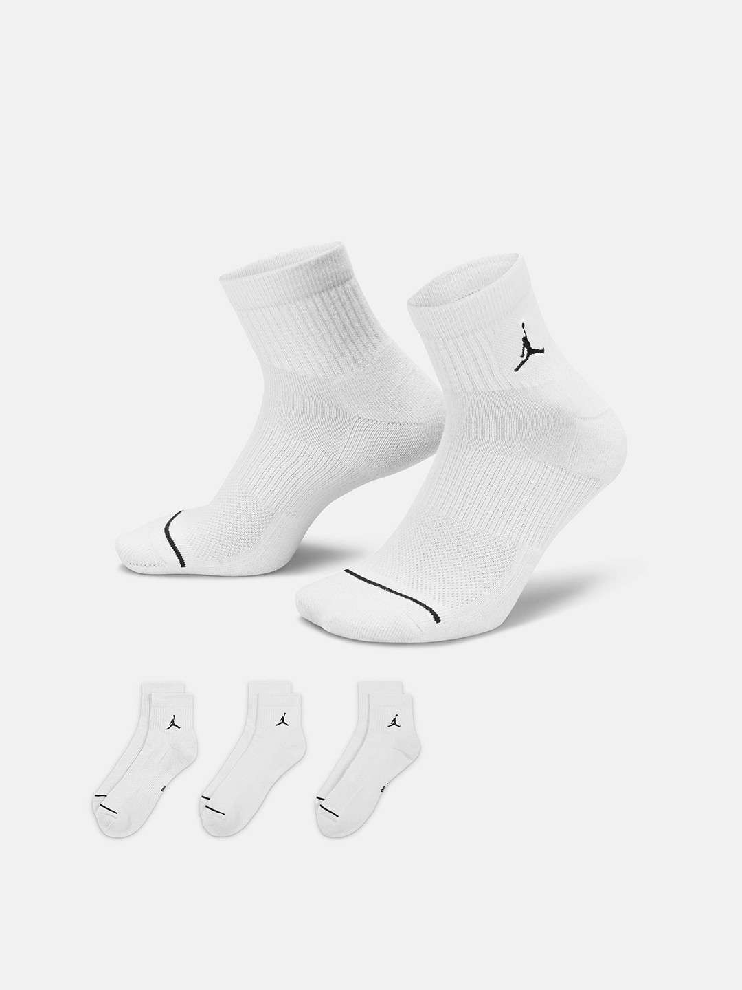 Buy Nike Jordan Everyday Ankle Socks (3 Pairs) - Socks for Unisex ...