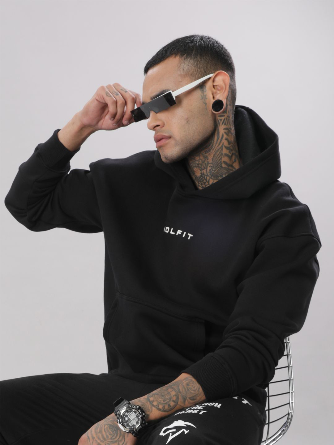 Buy WOLFIT ATHLEISURE Men Cotton Hooded Neck Pullover Sweatshirt ...