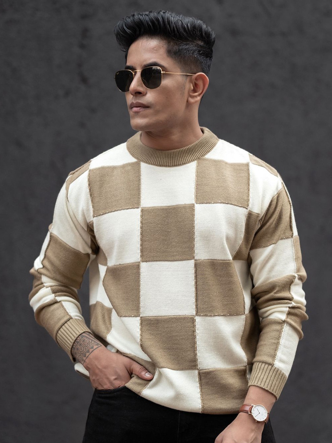 Buy Powerlook Men Checked T Shirt - Tshirts for Men 31646436 | Myntra