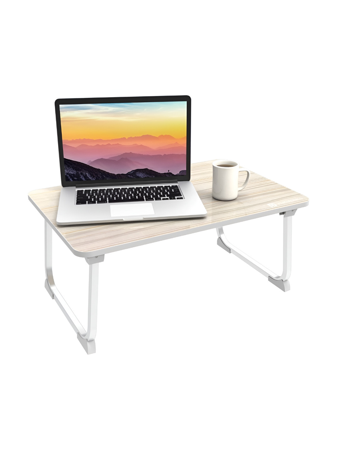 Buy Portronics Beige & Grey Stain Resistant Foldable Laptop Table ...