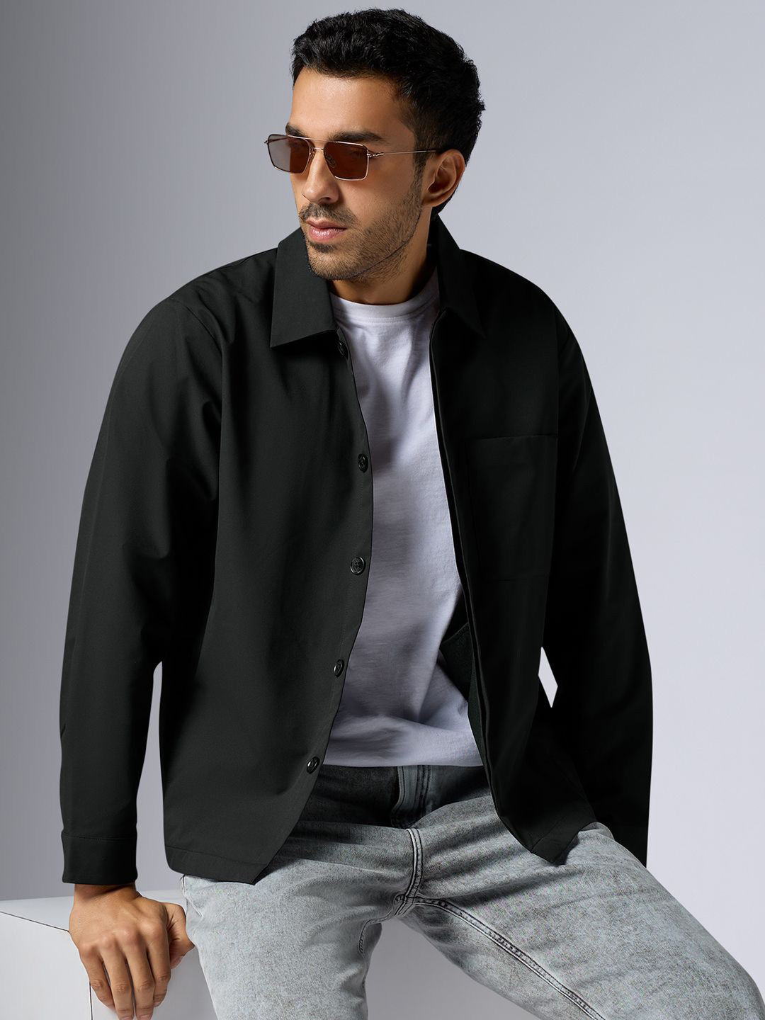 Buy XYXX Regular Fit Spread Collar Casual Shackets - Shackets for Men ...