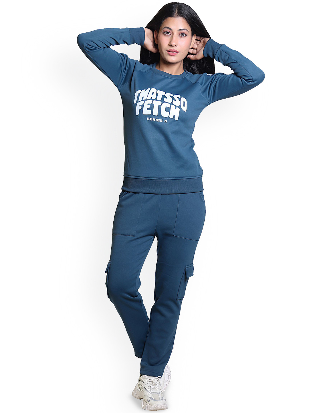 Buy Divine Girl Printed Round Neck Tracksuit - Tracksuits for Women ...