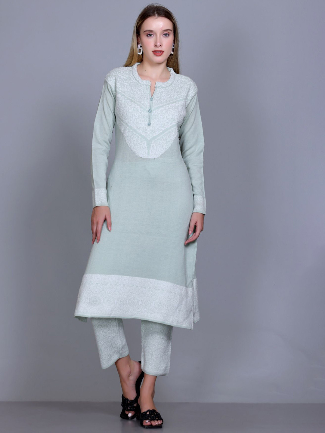 Buy MONTREX Self Design Kurta With Pyjama & Dupatta - Kurta Sets for ...