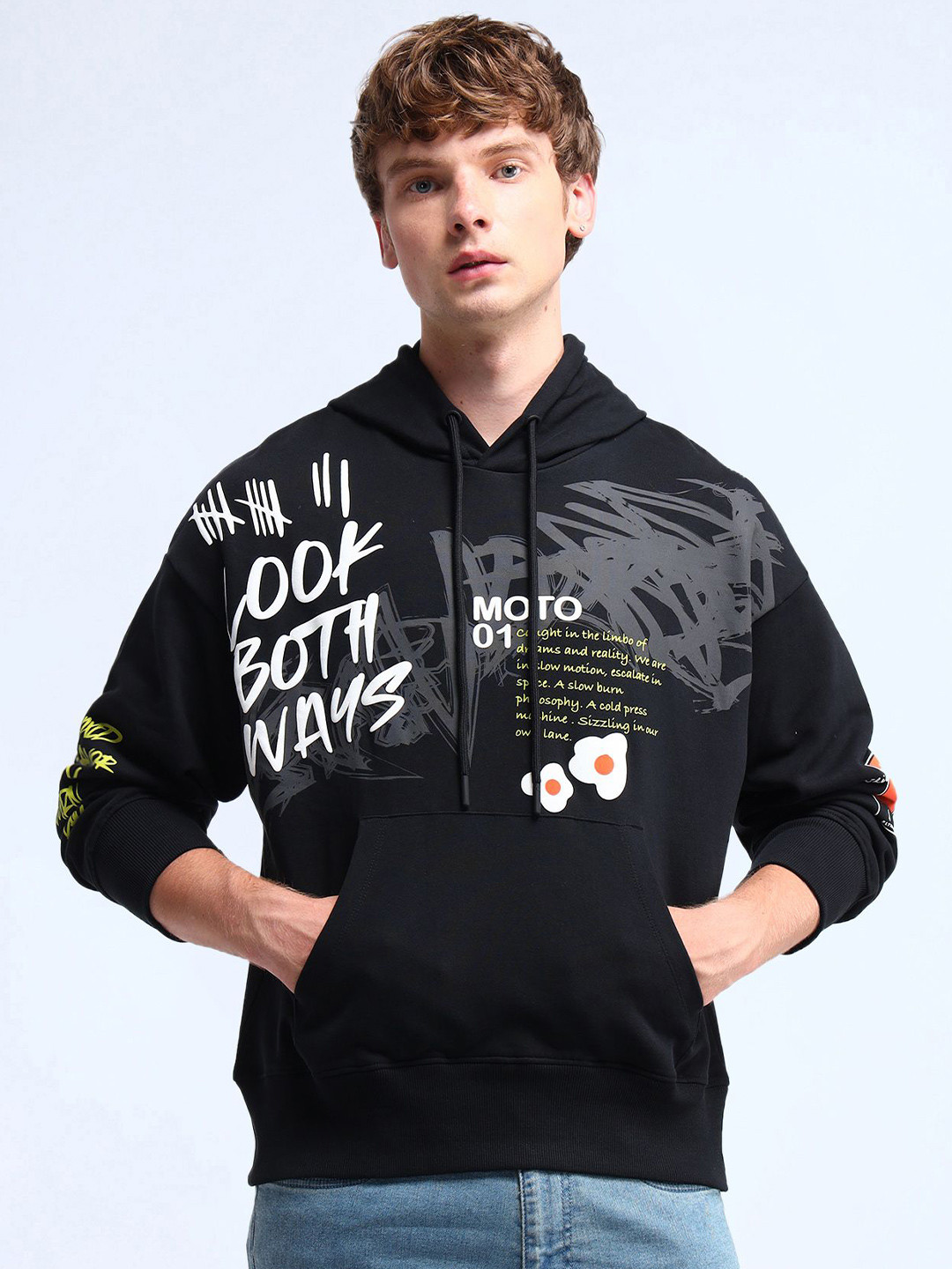 Buy Flying Machine Men Printed Hooded Sweatshirt - Sweatshirts for Men ...