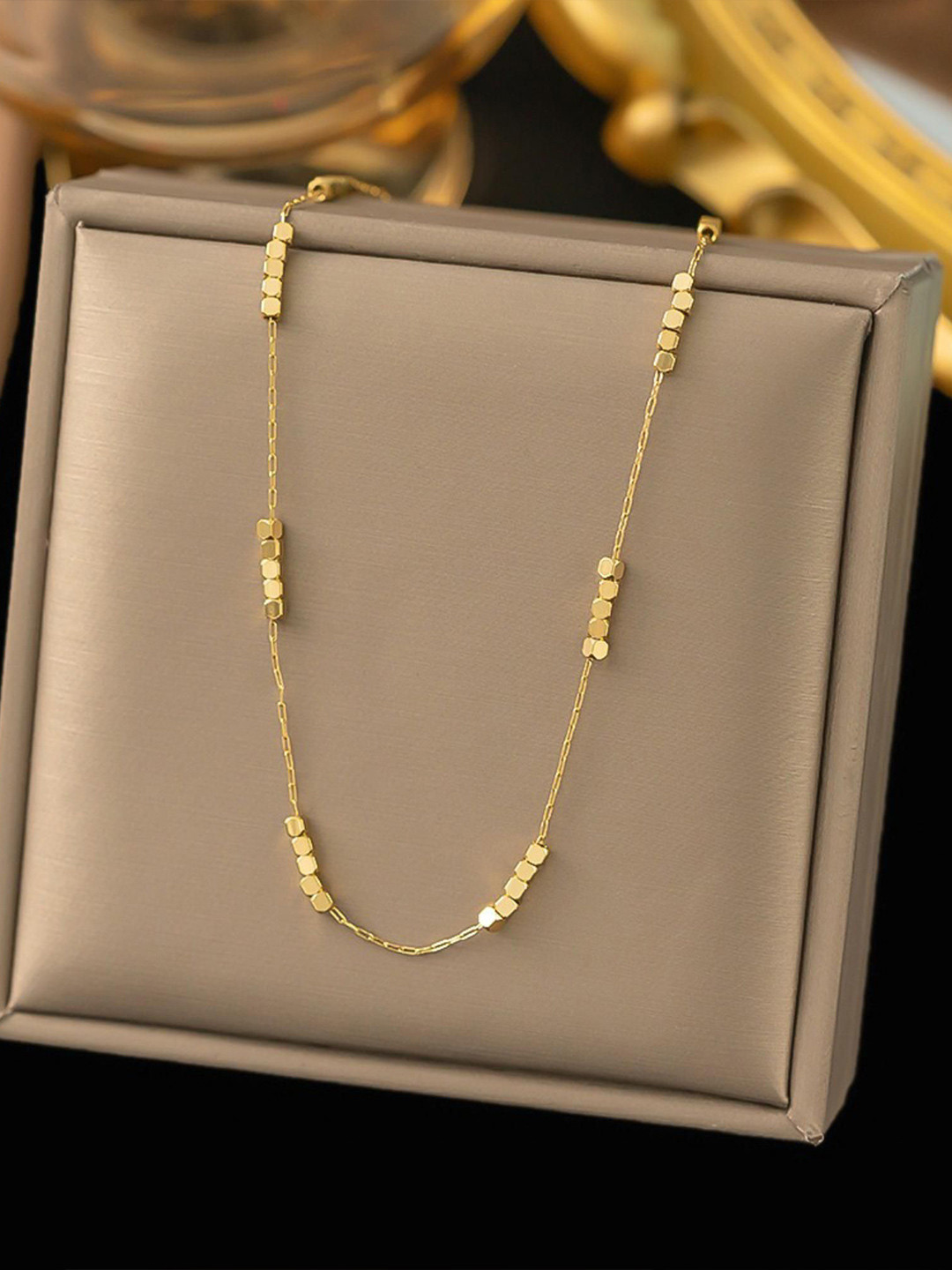 Buy MYKI Gold Plated Stainless Steel Minimal Chain - Necklace And ...
