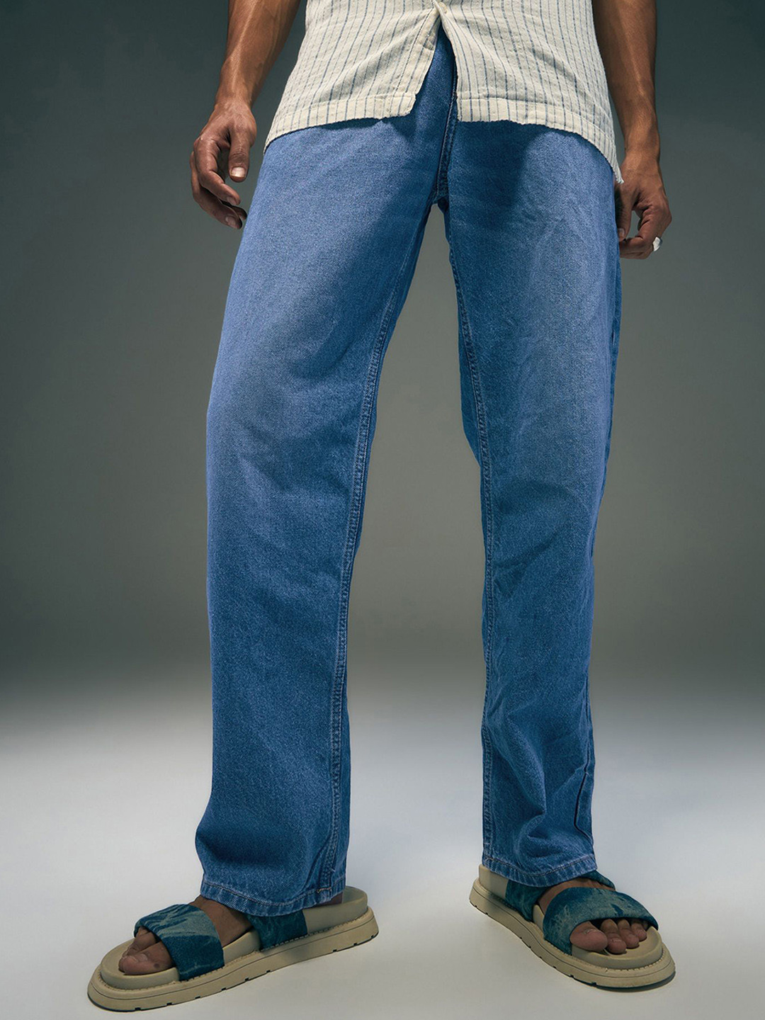 Buy Flying Machine Men Cobain 90's Loose Fit Light Fade Jeans - Jeans ...