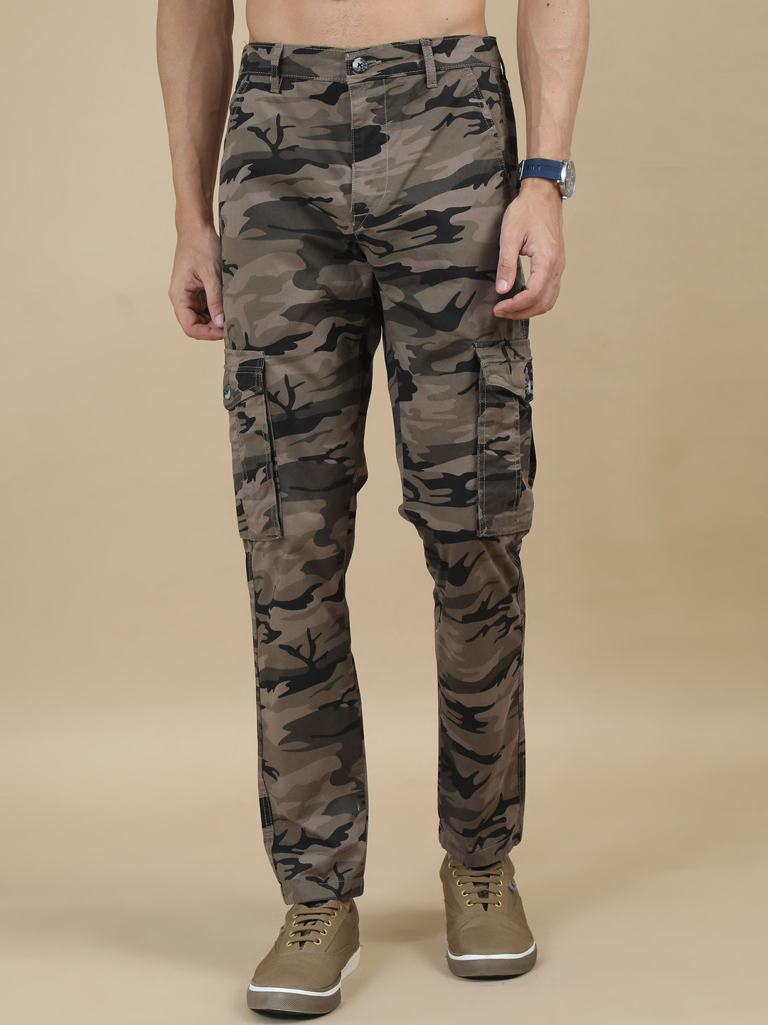 Buy RIGS AND RAGS Men Camouflage Printed Original Cargos Trousers ...