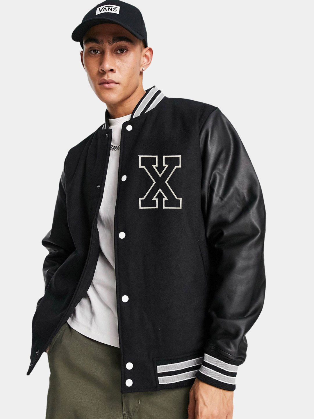 Buy Be Savage Men Fleece Windcheater And Water Resistant Leather Jacket ...