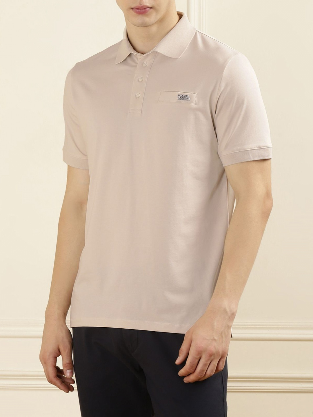 Buy Karl Lagerfeld Men Polo Collar Pockets T Shirt - Tshirts for Men ...