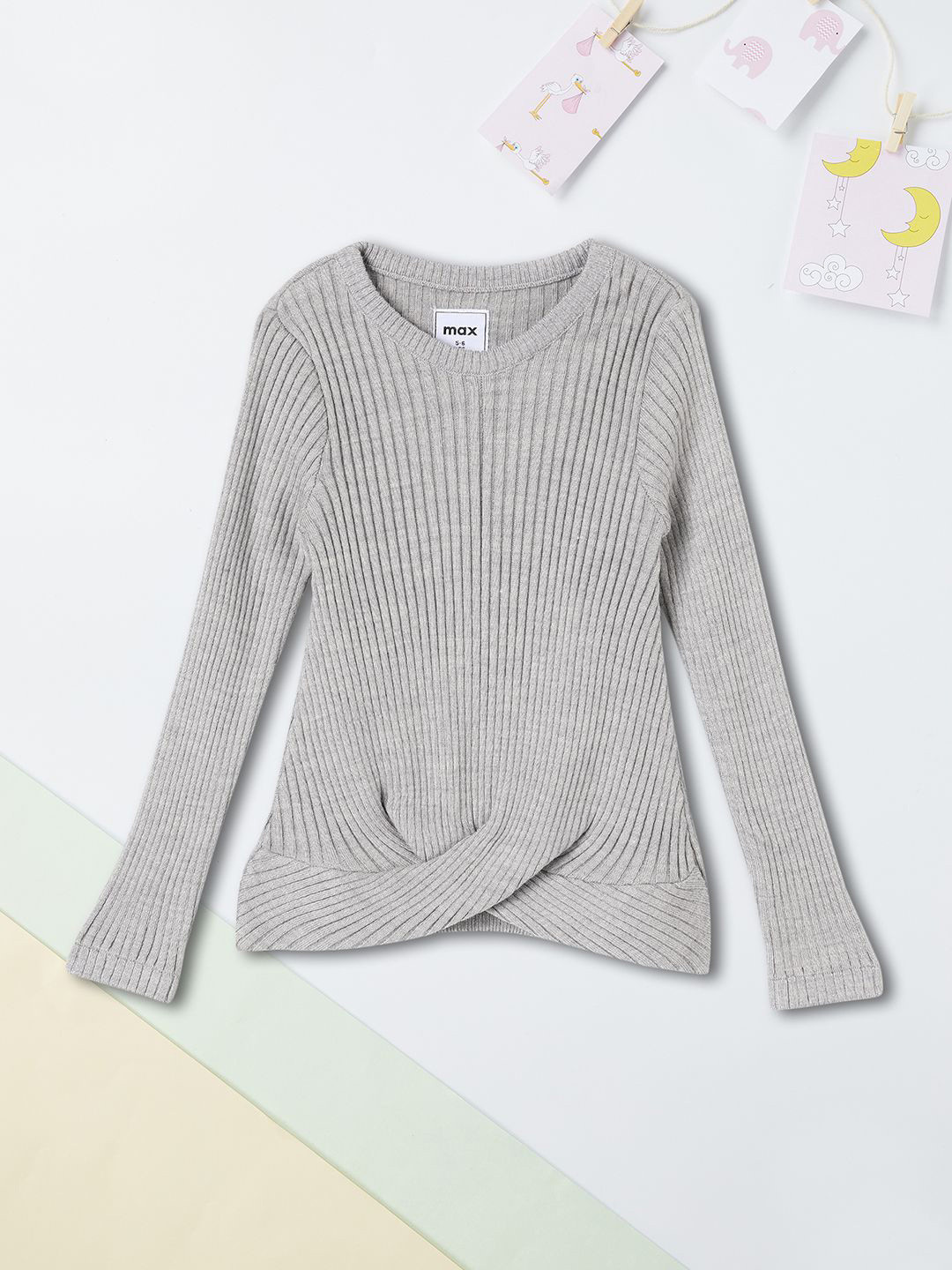 Buy Max Girls Ribbed Round Neck Pullover - Sweaters for Girls 31659502 ...