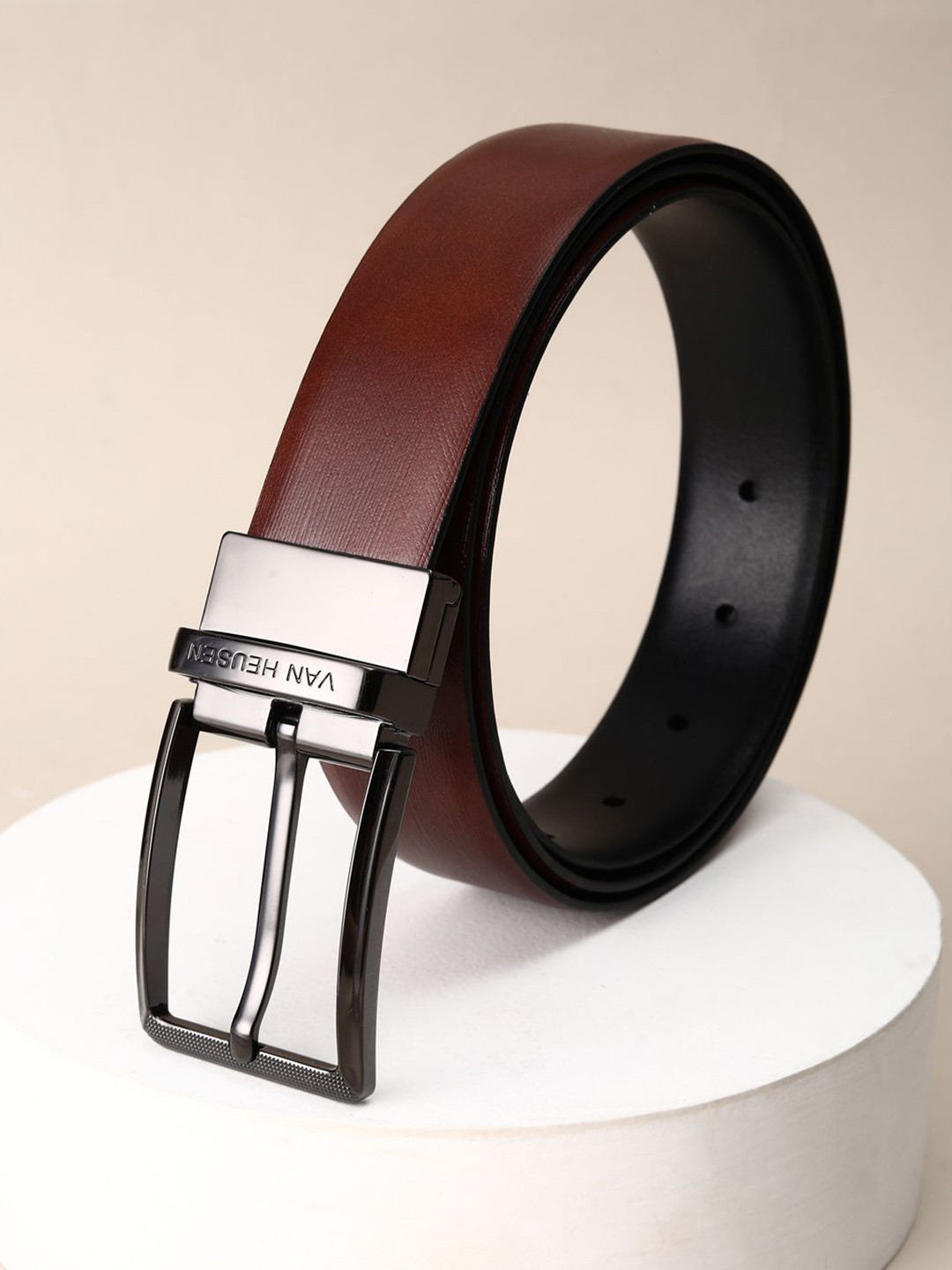 Buy Van Heusen Men Textured Reversible Formal Belt - Belts for Men ...