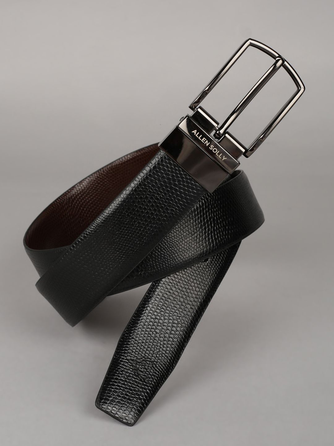 Buy Allen Solly Men Textured Leather Reversible Formal Belt - Belts for ...