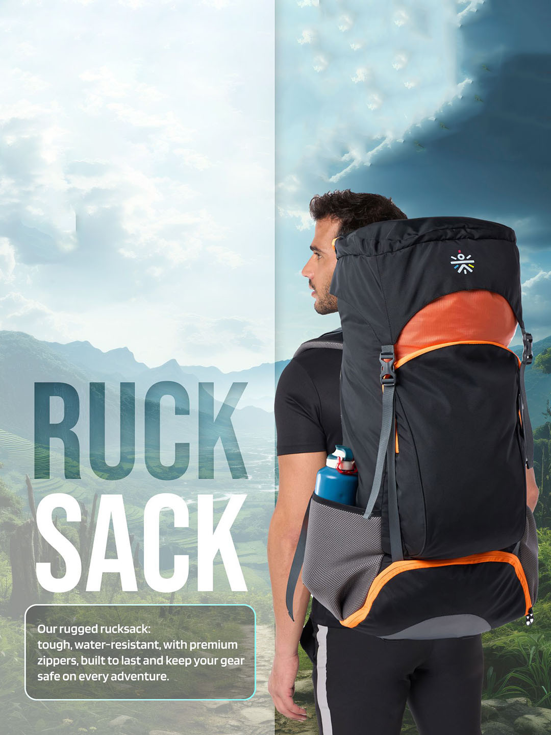 Buy CULT Colourblocked Travel Rucksack 55 L - Rucksacks for Unisex ...