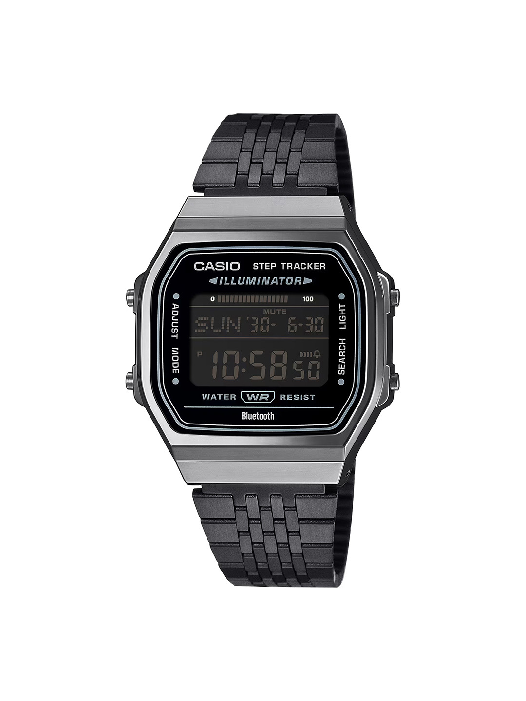 Buy CASIO Unisex Dial & Stainless Steel Cuff Straps Digital Chronograph ...
