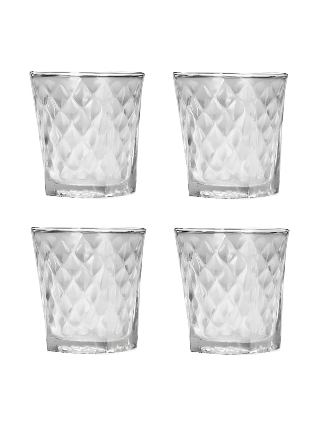 Buy SOMIL Transparent 4 Pieces Water Glasses 150 Ml - Water Glass for ...
