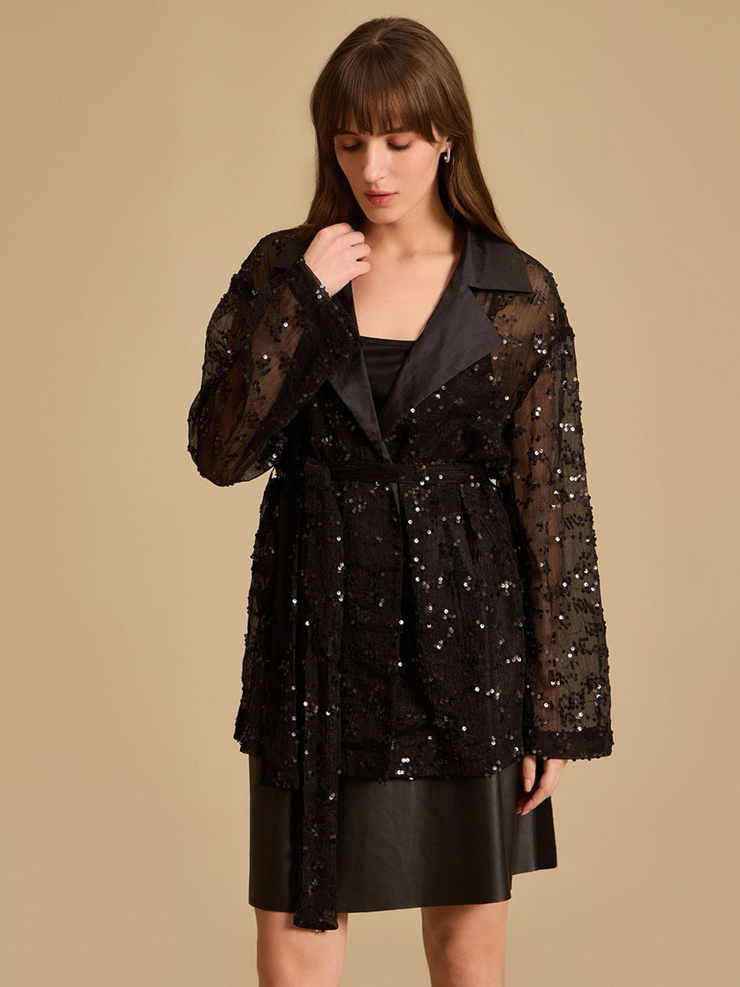 Buy Kazo Embellished Longline Shrug - Shrug for Women 31676461 | Myntra