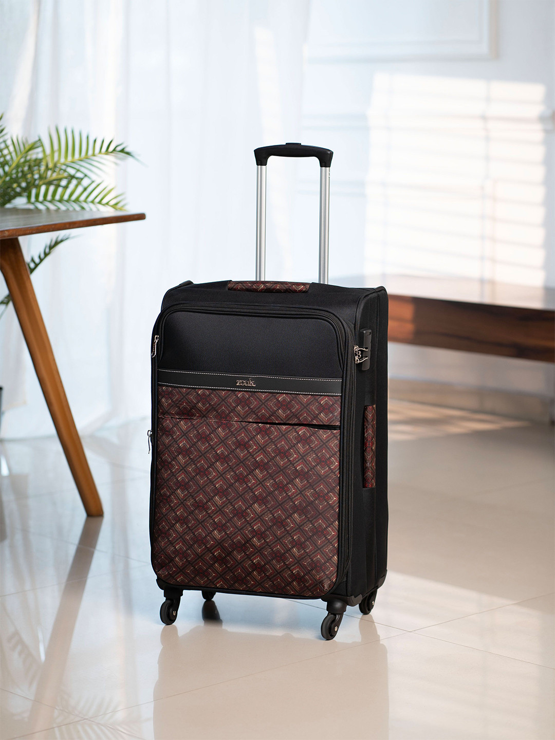 Buy ZOUK Avasa Printed Soft Sided Medium Trolly Bag 56 L - Trolley Bag ...