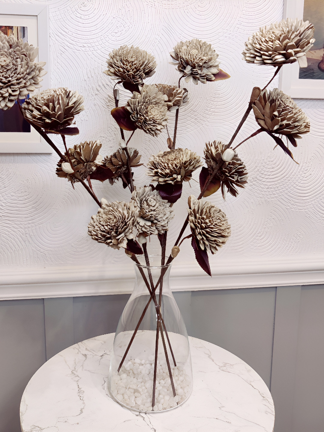 Buy Myntra Elegant Homes Burgundy 1 Bunch Dahlia Sasaya Artificial ...